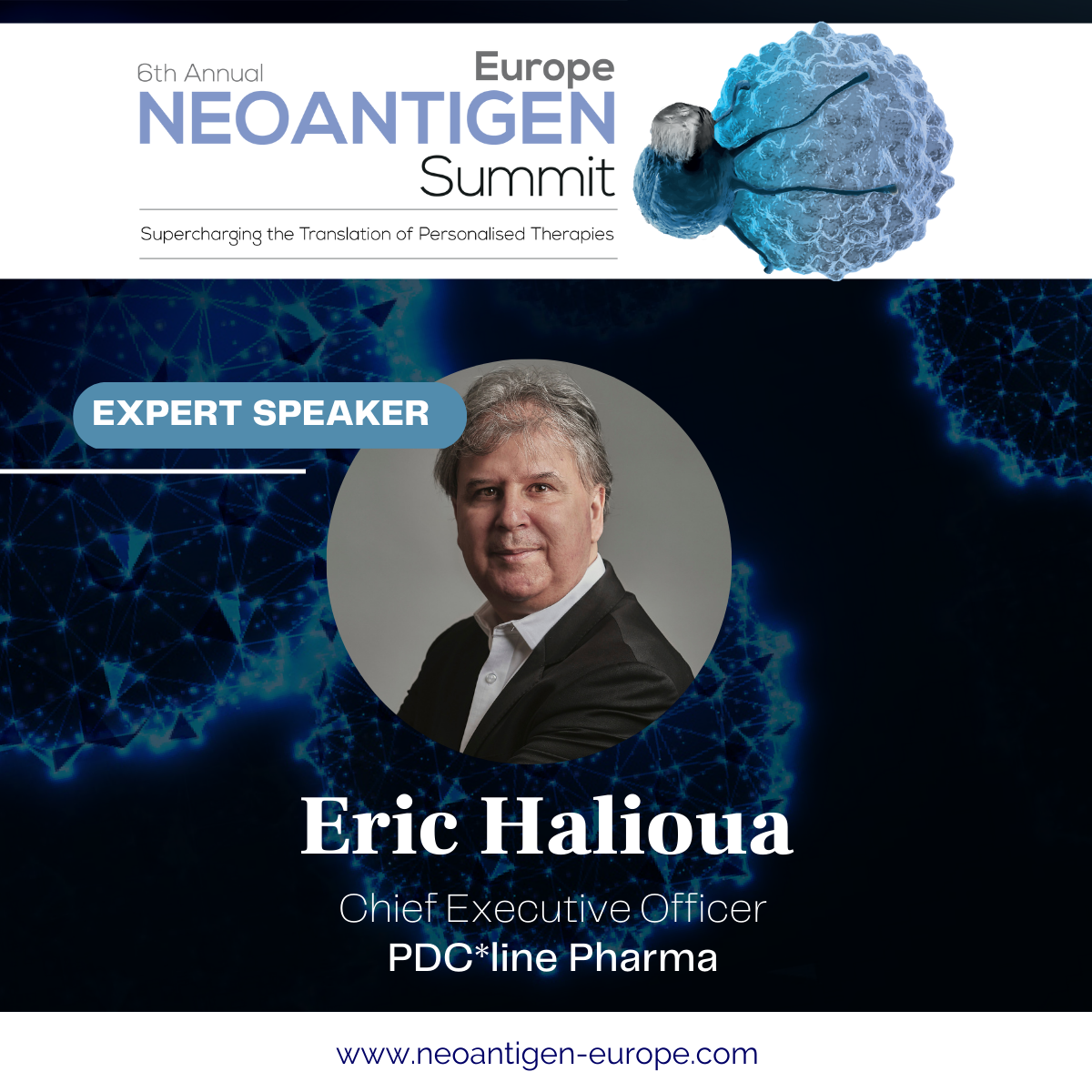 PDC*LINE PHARMA CEO WILL MAKE A PRESENTATION AT THE 6TH EUROPE NEOANTIGEN SUMMIT IN AMSTERDAM ...